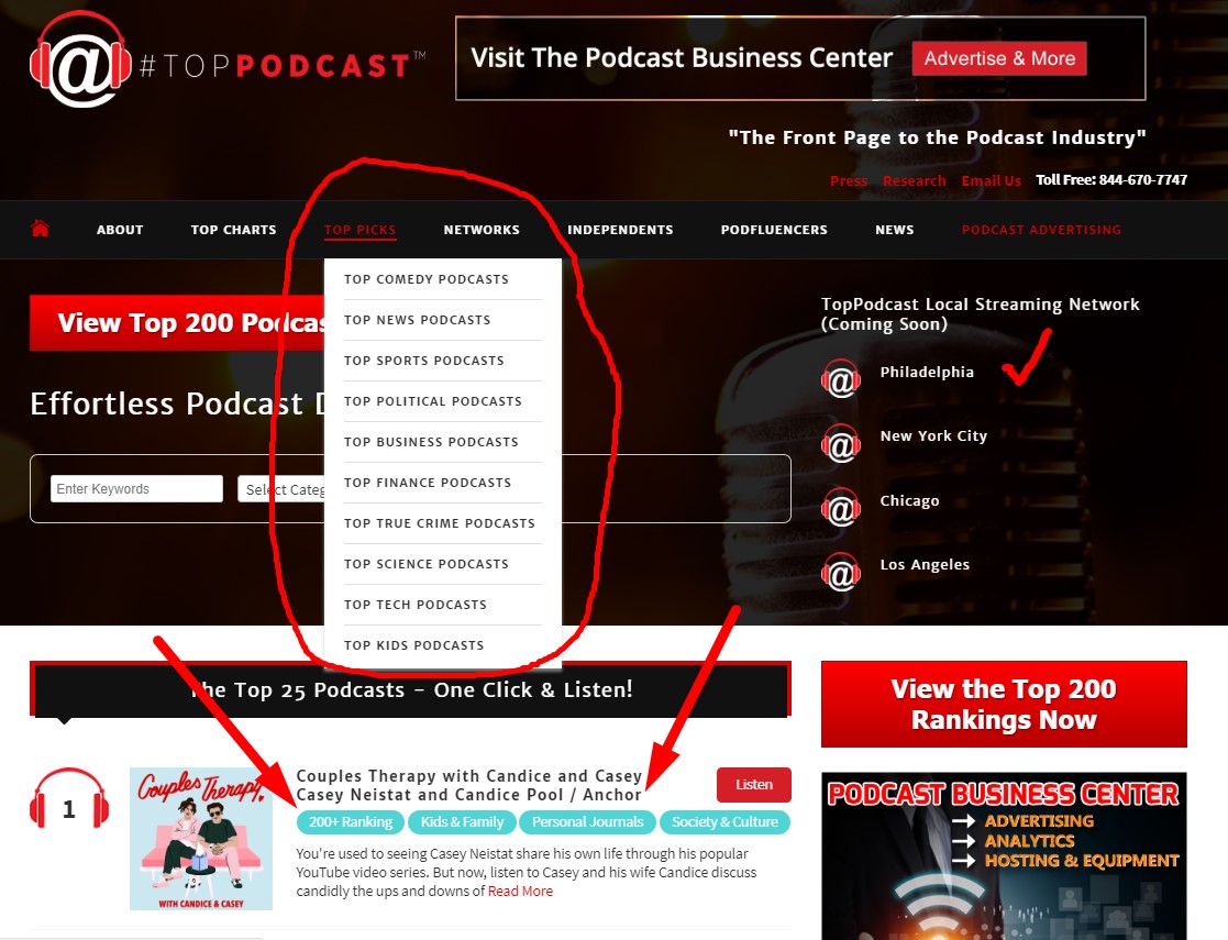 Welcome to Version 2.0 of TopPodcast.com - Your 'At Work' Podcast Listening Network - TopPodcast.com